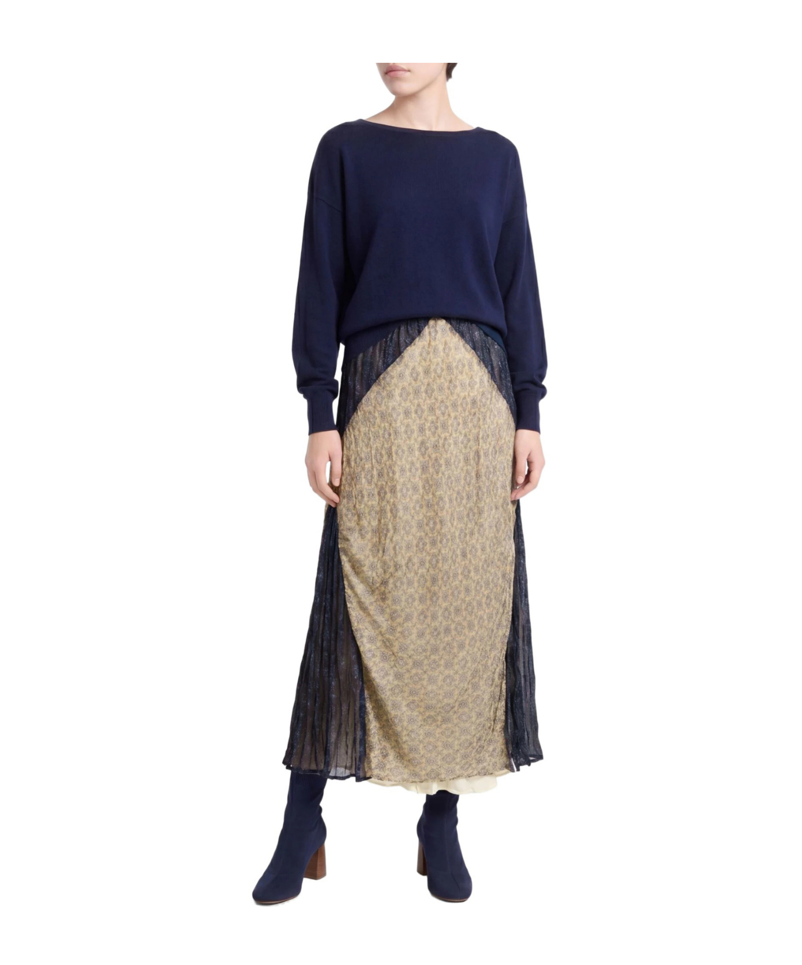 RAG & BONE Rag & Bone Metallic Chiffon Maxi Skirt